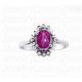 JewelryLoversZone Vintage Pink Star Ruby Ring 6-Ray Ruby Star Design ...