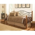 Doral Complete Metal Daybed with Link Spring Support Frame and Scrolled ...