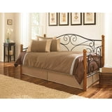 Doral Complete Metal Daybed with Link Spring Support Frame and Scrolled ...