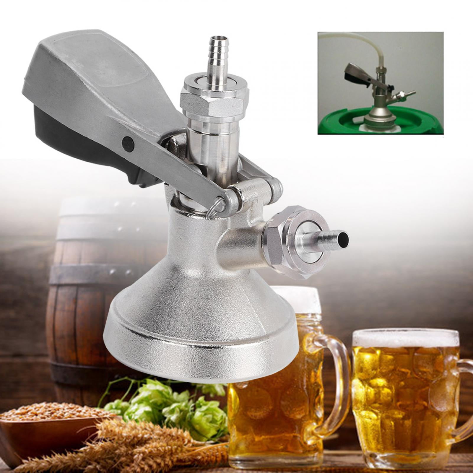 Silver Dispensing Accessory Beer Injection Valve Keg Coupler, Beer Keg ...