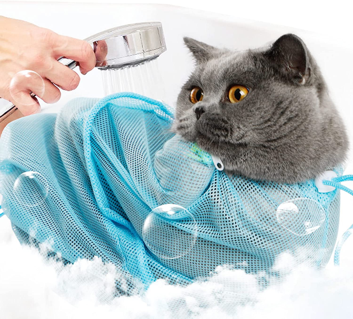 Cat Bathing Bag Grooming Bag Bathing Shower Mesh Bag Adjustable ...