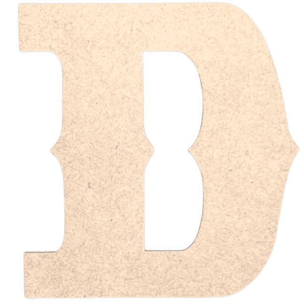 Krafty Supply 4" Tall Western Block - MDF Letter D | 1/8" Thick ...