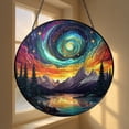 Abstract Sky Glass Style Window Decor, Decorative Hanging Light Catcher ...