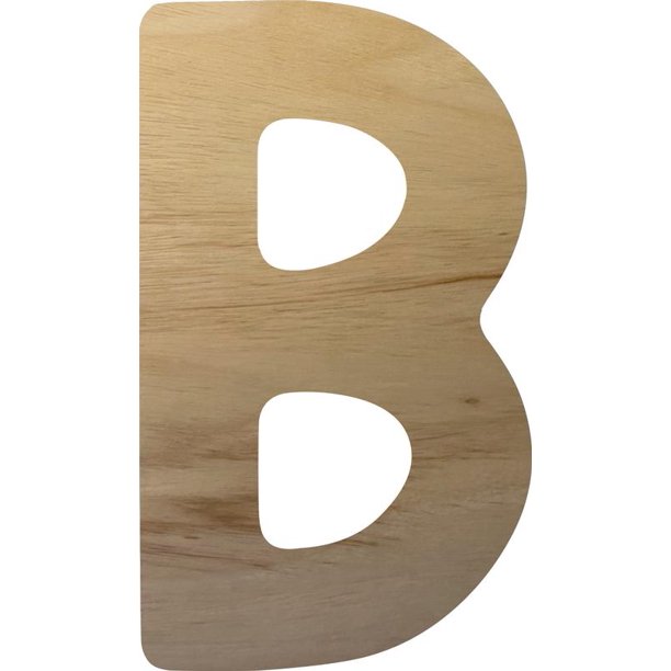 Wooden Kids Craft Letter B, Unfinished 20'' tall Bold Wood Letters, DIY ...