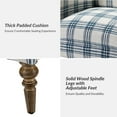 Plaid Accent Chair Set of 2, Wooden Legs Upholstered Armchair Sofa Home ...