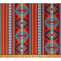 Cotton Flowers Beadwork-Look Floral Tribal Tucson Moosehide Orange ...