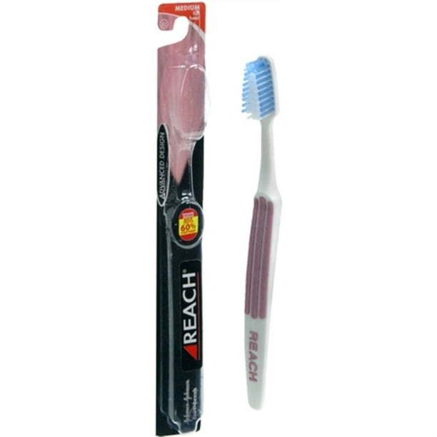 REACH Advanced Design Toothbrush Medium Full Head 1 Each (Pack of 3 ...