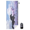 74.8*31.5in Magnetic Beach Towel Sand-Free & Quick Dry with Snap Loop ...