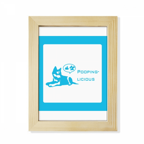 Playful Husky Eats Poop Tasty Desktop Adorn Photo Frame Display Art ...