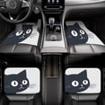 4-Piece Car Floor Mats Set, Cute Cartoon Cat Crystal Velvet Automotive ...