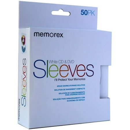 500pcs Memorex CD/DVD Sleeves Paper with Window Back Cut With Flap (50X ...