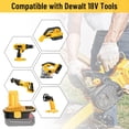 1 pack DM18D Battery Adapter Converter with USB Port for Dewalt 18V ...