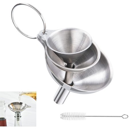 Kitchen Funnel for Filling Bottles, Stainless Steel Mini Funnels for ...
