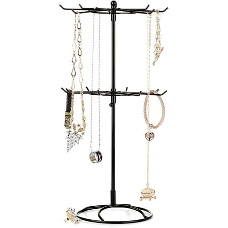 Bracelet Stand Display Organizer, Double Layer Rotating Necklace Holder ...