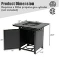 "SUGIFT 28"" Rectangular Propane Gas Fire Pit Table, Outdoor, 50,000 ...