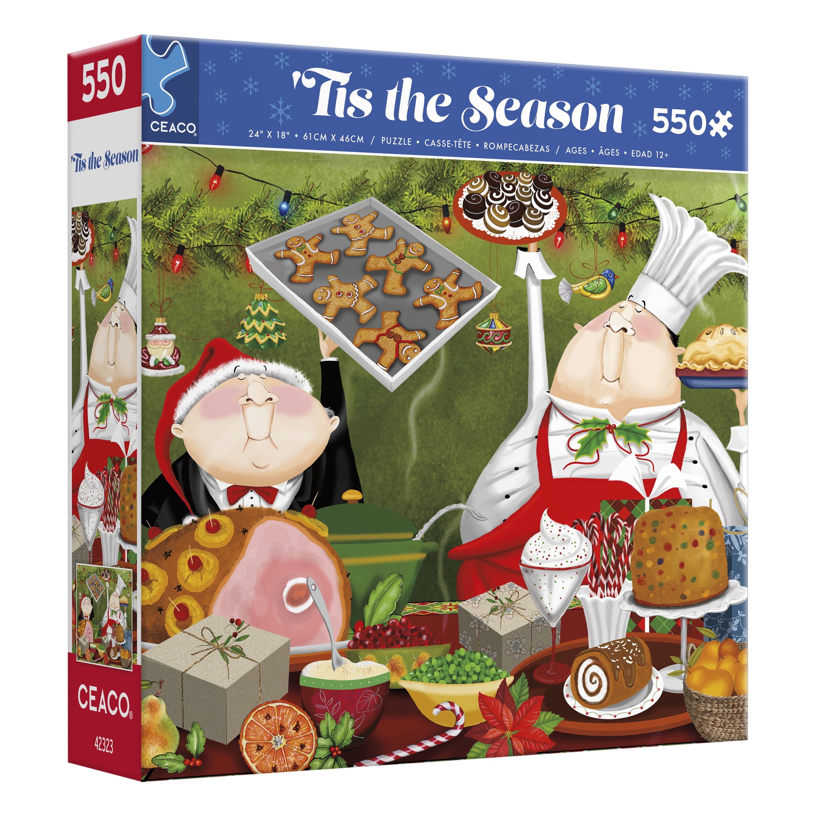 Ceaco 550-Piece Tis the Season Bon Appetit Interlocking Jigsaw Puzzle ...