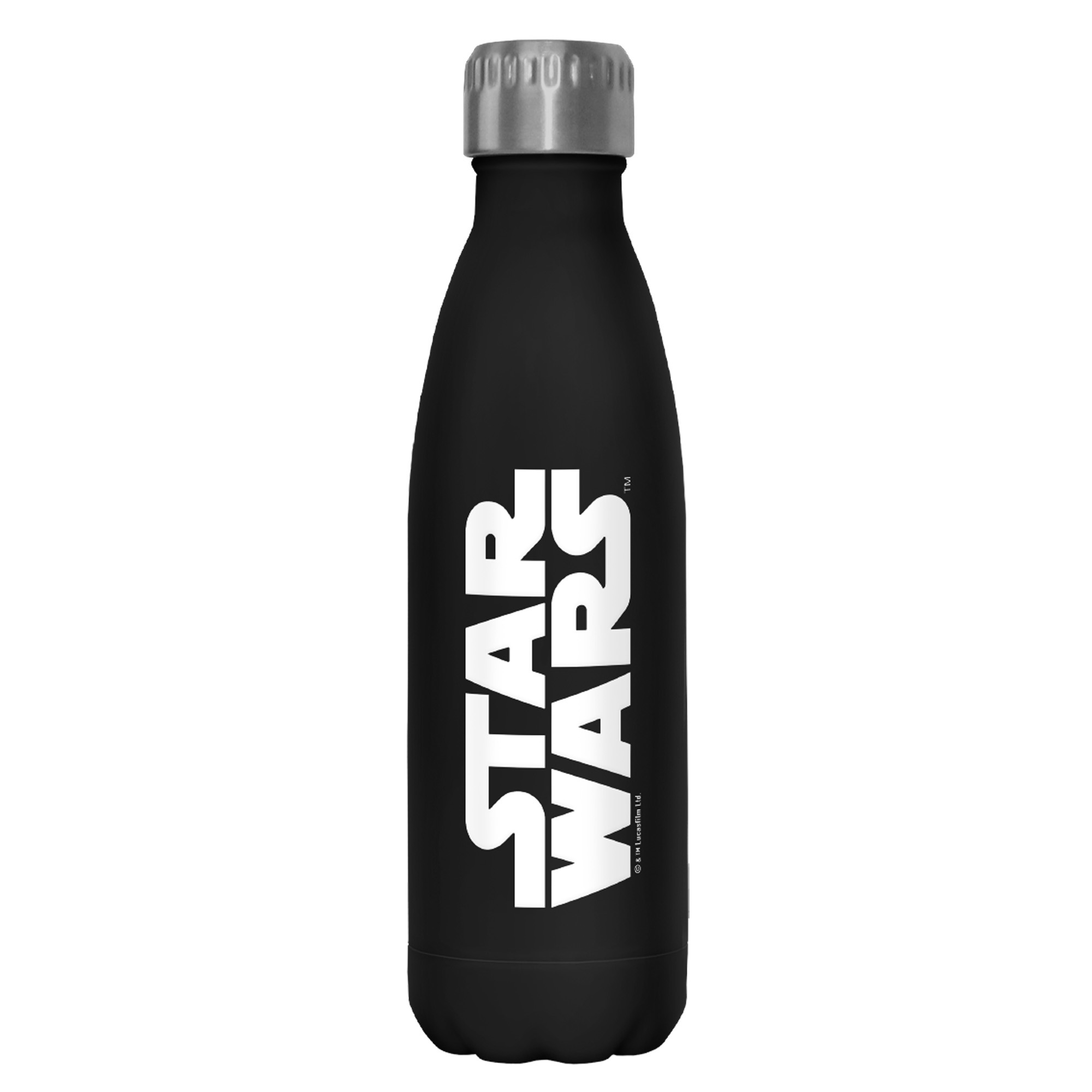 Star Wars Simple Logo Stainless Steel Water Bottle Black 17 oz ...