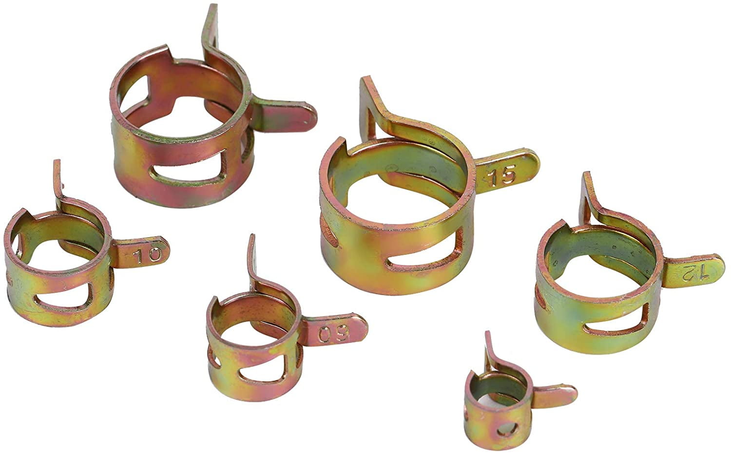 Fuel Line Clamps Hose Clamp Stainless Steel Tubing Pipe Spring Clips ...