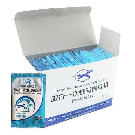 SICED 50pcs Disposable Toilet Pad Toilet Seat Cover Plastic Business ...