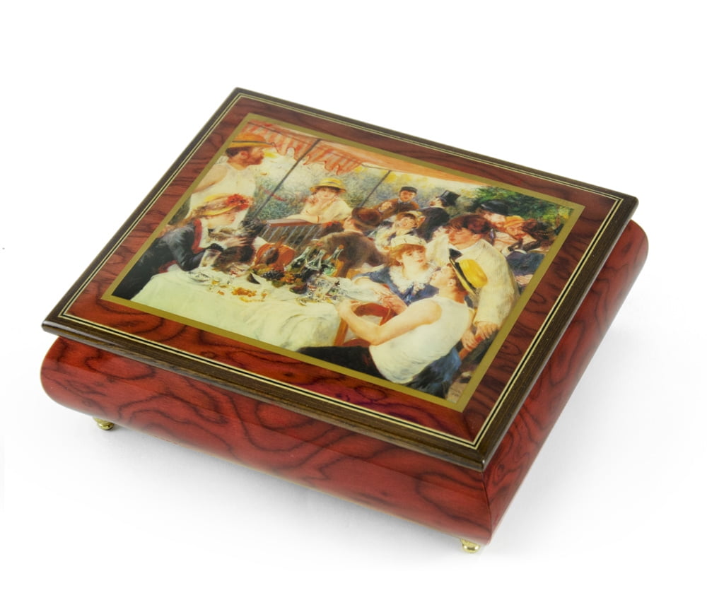 Handcrafted Ercolano Music Box Featuring "Luncheon of the Boating Party ...