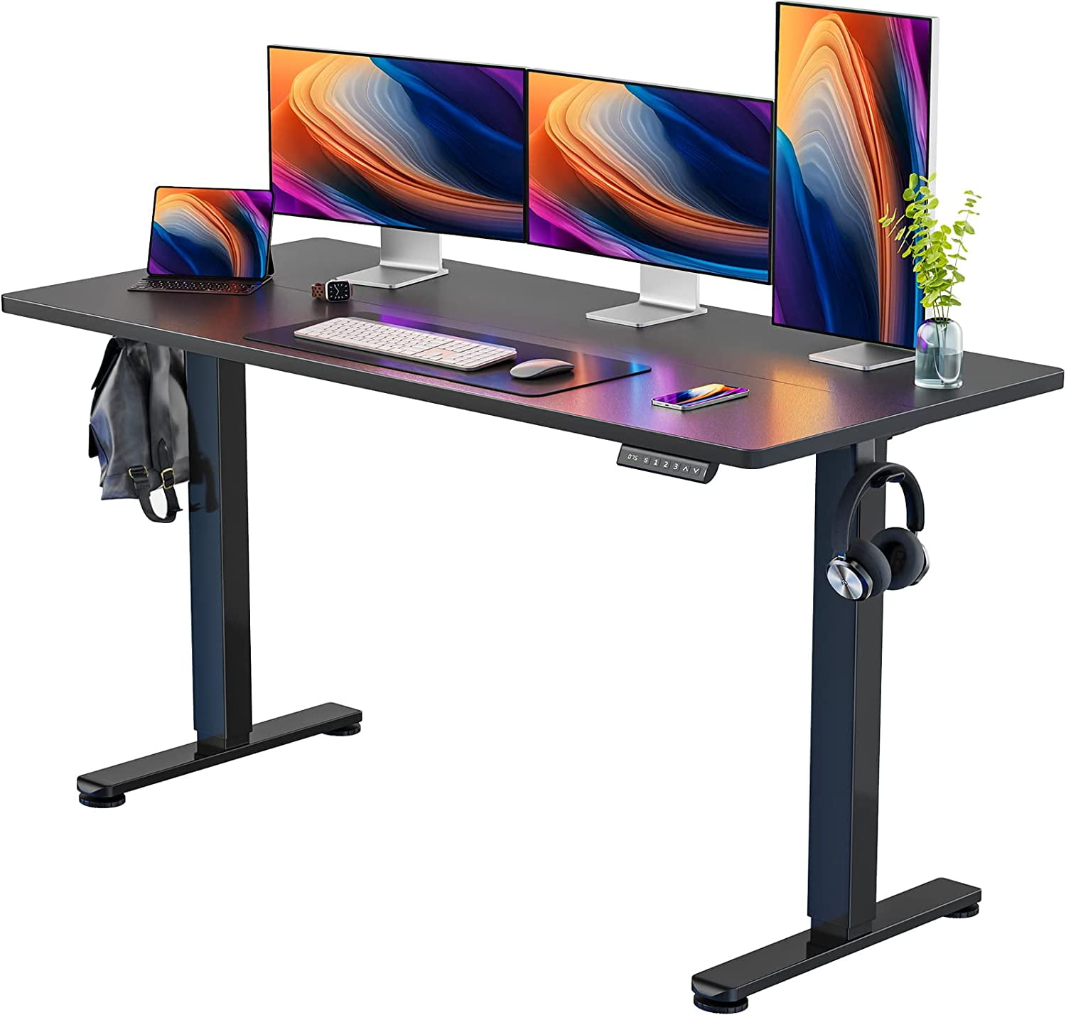 Electric Standing Desk 63x 28 Inches Height Adjustable Sit Stand up ...