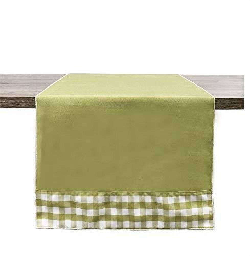 Fennco Styles Handmade Reversible Checkered Border Design Table Runner ...