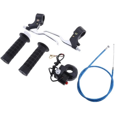 7/8'' Twist Handle Grips + Throttle Cable Wire + Kill Switch + Brake ...