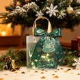 Christmas Transparent Handheld Gift Bag Green Color Plastic Material ...