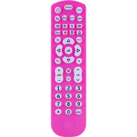 GE 4-Device Unviersal Remote Control, Pink/Purple Backlight | Walmart ...