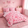 meiyoeat Bright Pink Cow Print 7 Pieces Full Size Bedding Sets,Cute ...