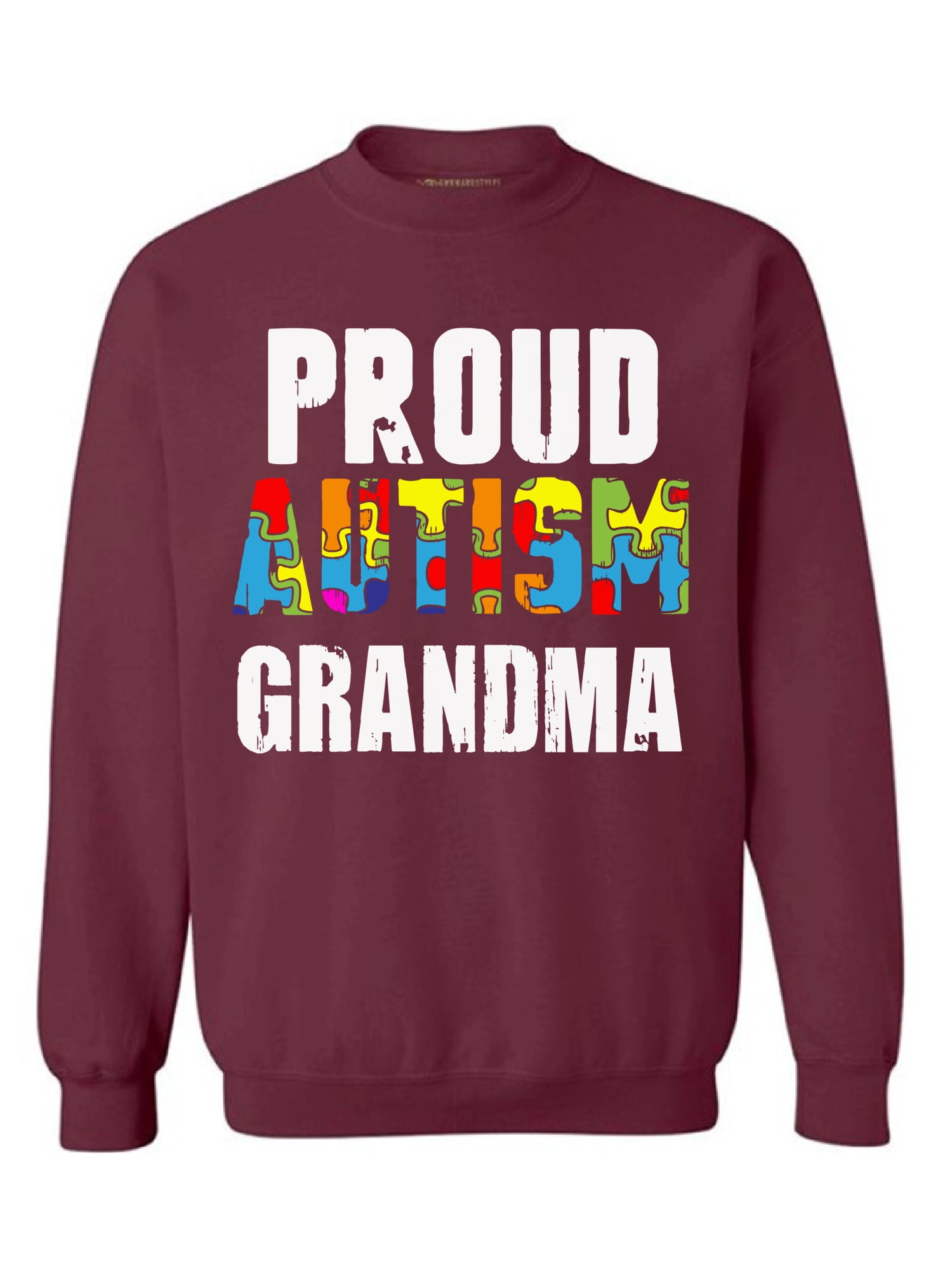 Awkward Styles Proud Autism Grandma Sweatshirt Autism Awareness Sweater Family Autism Sweatshirt ...