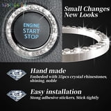 BadPiggies 2PCS Car Crystal Bling Ring Emblem Stickers, Rhinestone Key ...