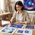 XaaKee Bedroom Tapestry, Mural Background Neon Galaxy Tapestry, High ...