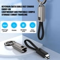 Alloy USB C to C Fast Charging Cable Short 16CM PD65W 3A Keychain ...