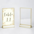 UNIQOOO Acrylic Sign Holders with Golden Border, Portrait View, Pack of ...