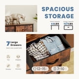 Dovelina 7-Drawer Fabric Storage Tower, Versatile Organizer with Wood ...