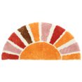 Qenwkxz Bohemian Half Round Bath Rug, Non-Slip, Washable, Colorful for ...