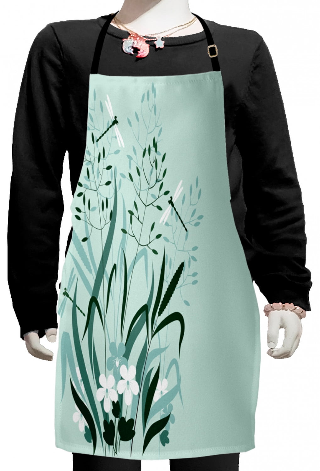 Dragonfly Kids Apron, Wild Grass and Dragonflies in Exquisitely Growing ...