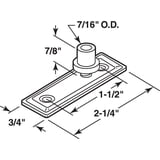 Prime-Line Products N 6833 Spring Loaded Bi-Fold Door Top Guide ...