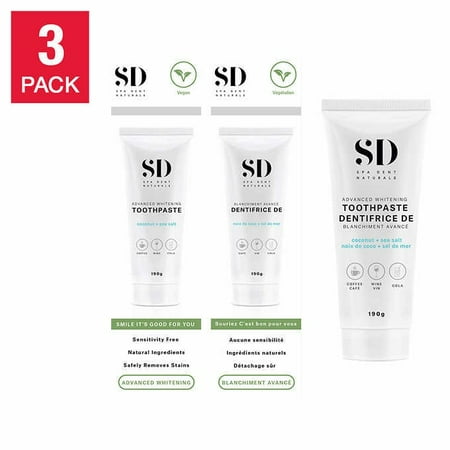 Spa Dent Naturals Coconut Sea Salt Advanced Whitening Toothpaste ...