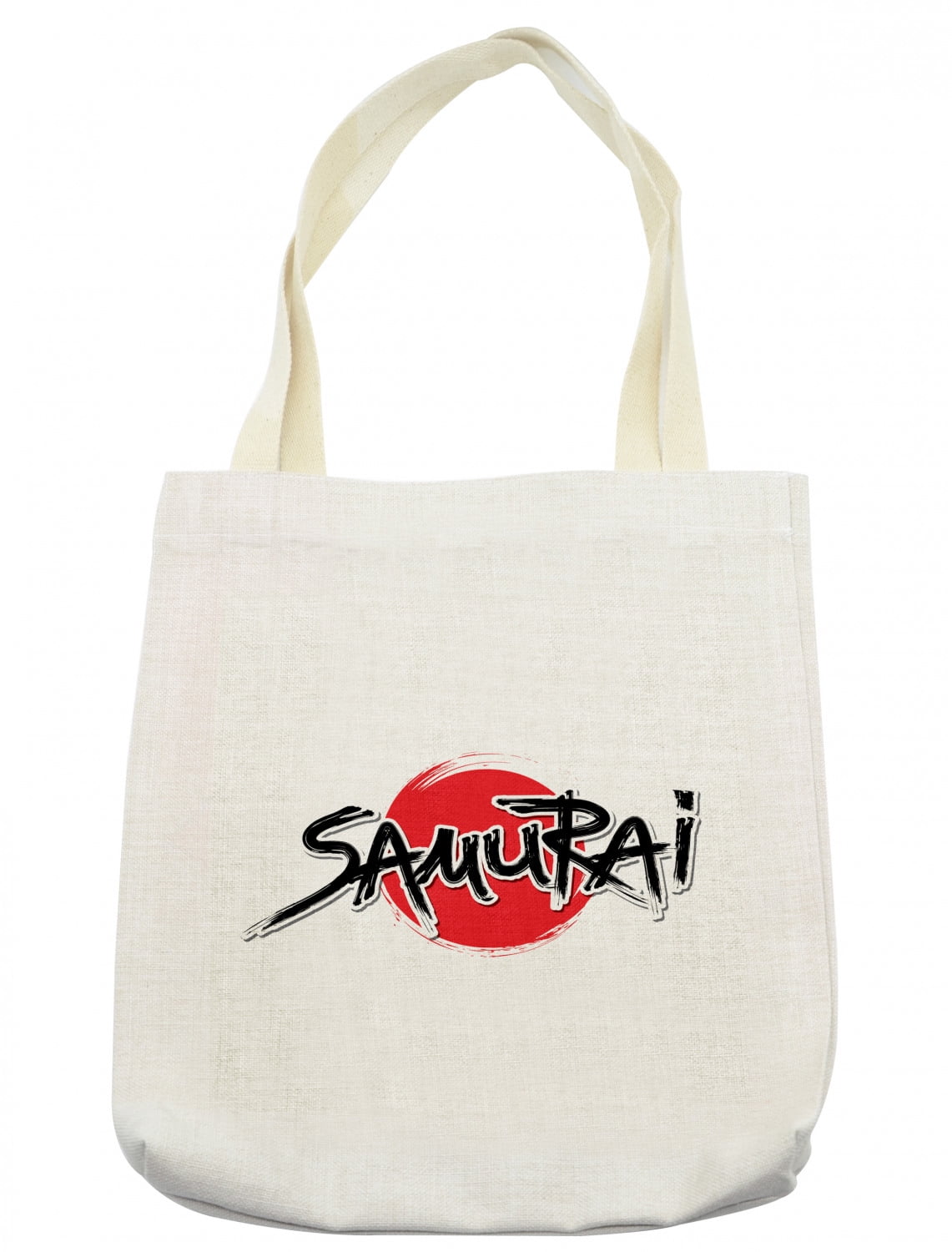 Japanese Tote Bag, Samurai Lettering over Sun Emperor Man Power ...