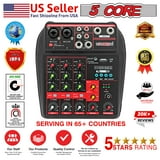 4-Channel Audio Mixer with Bluetooth/USB & 48V Phantom Power – XLR ...