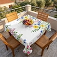 Country Wild Flower Foliage Table Cloth 54x54in, Waterproof Square ...