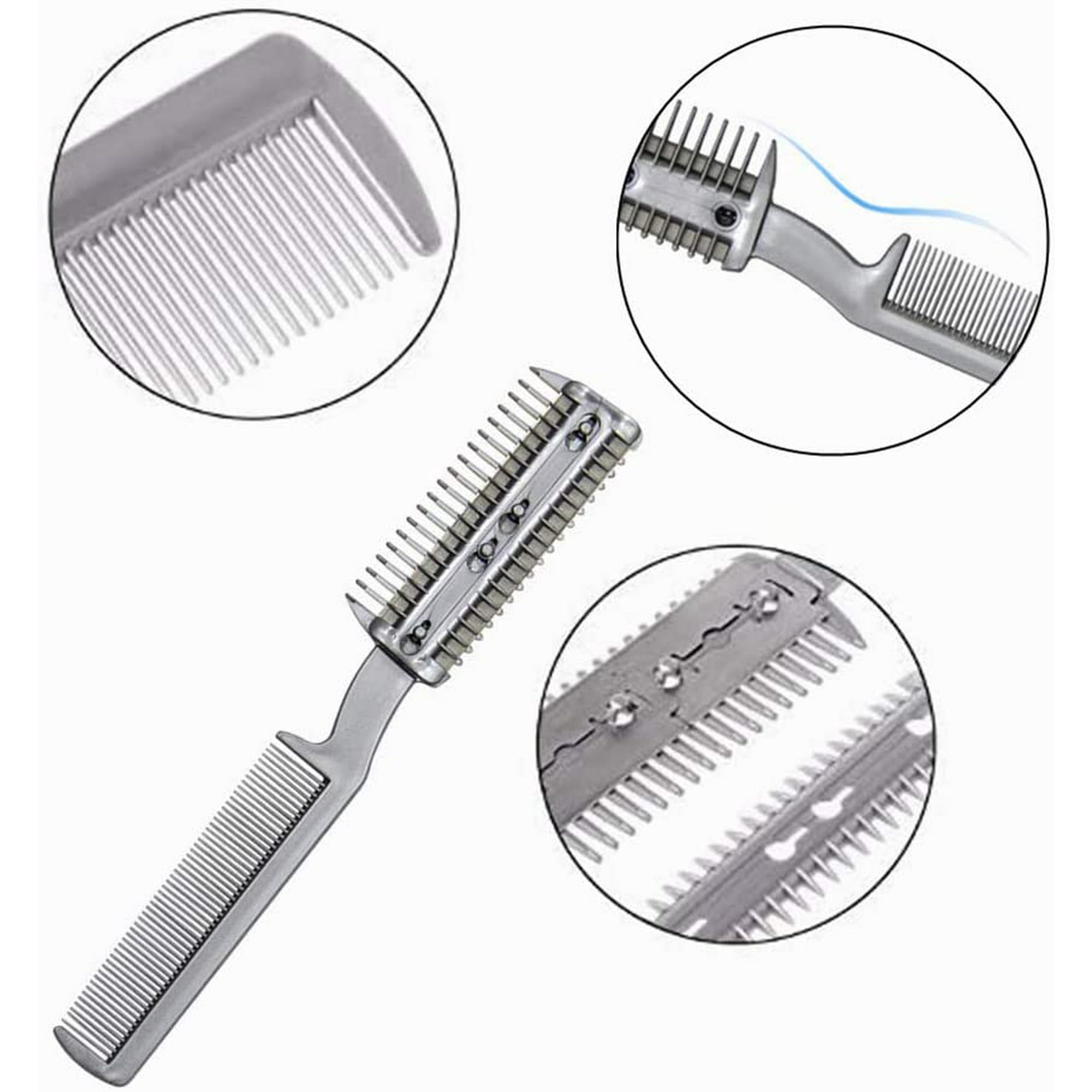 Yeuweold 2pcs Razor Comb For Dogs Pet Hair Shaper Razor Comb Hair Cutter Comb With Blades Razor Comb Double Sides Removal Comb Dual Side Cutting Sciss