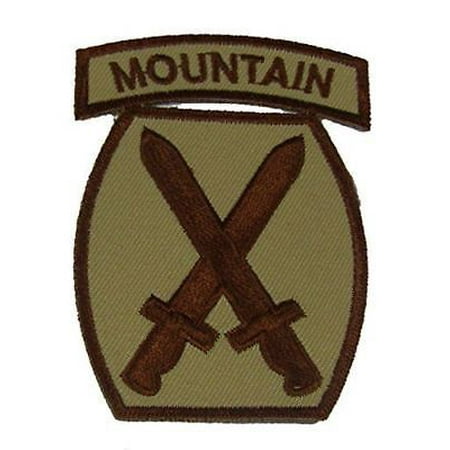 US ARMY 10TH TENTH MOUNTAIN DIVISION PATCH DESERT TAN CLIMB TO GLORY ...