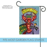 Toland Home Garden Celebration Crustacean party Mardi Gras Flag Double ...