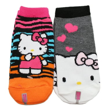 Hello Kitty Pink Socks and Purple/White Star Kids Socks (2 Pairs, Size ...