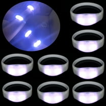 50PCS LED Bracelets Sound Control Glow Bracelets Silicone Glow Bangle ...