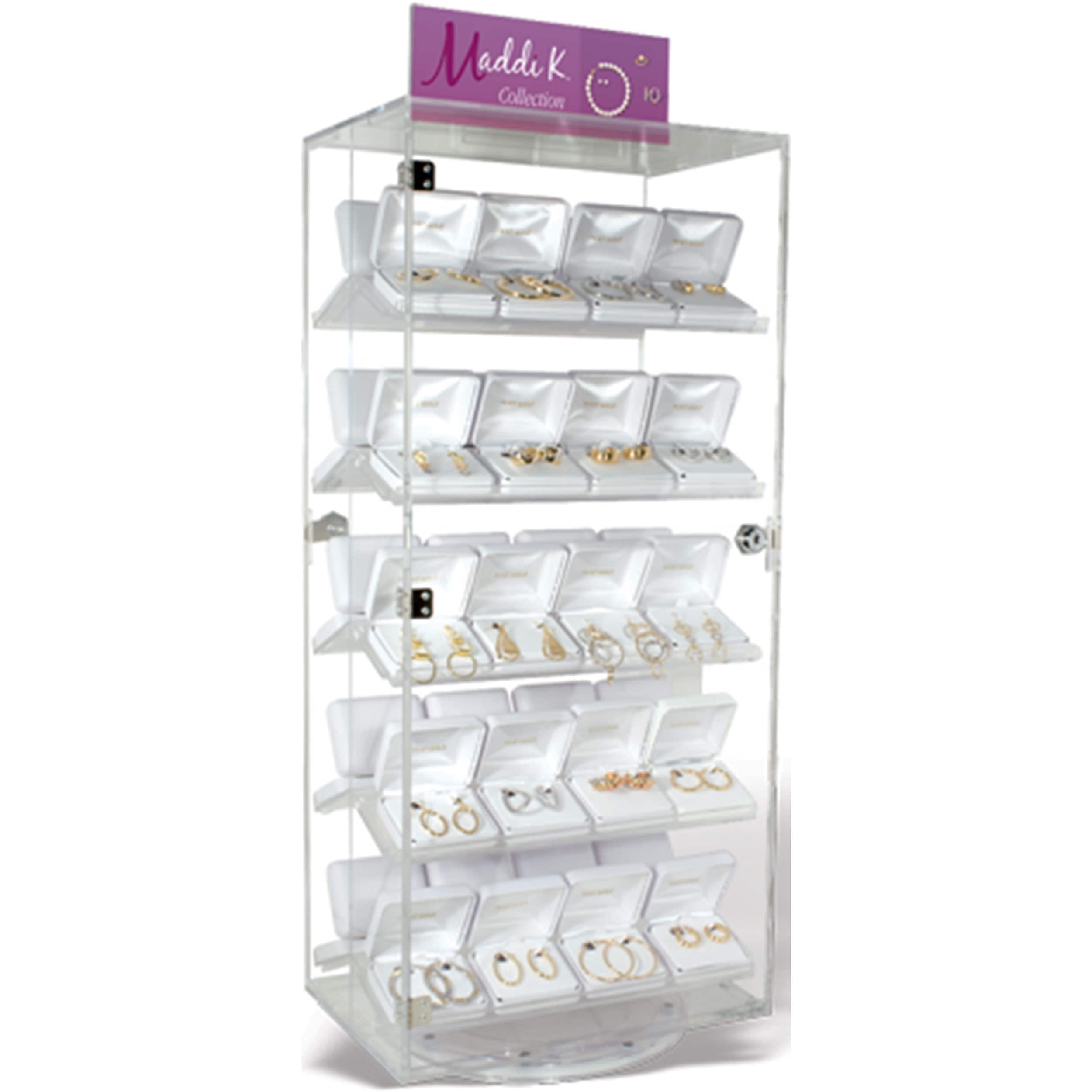 Fashion Acrylic 10 Shelf Lockable Countertop Spin Display (Madi K ...