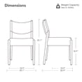 Spruce & Spring Solid Rubber Wood Dining Chair, Spill-Resistant & Stain ...